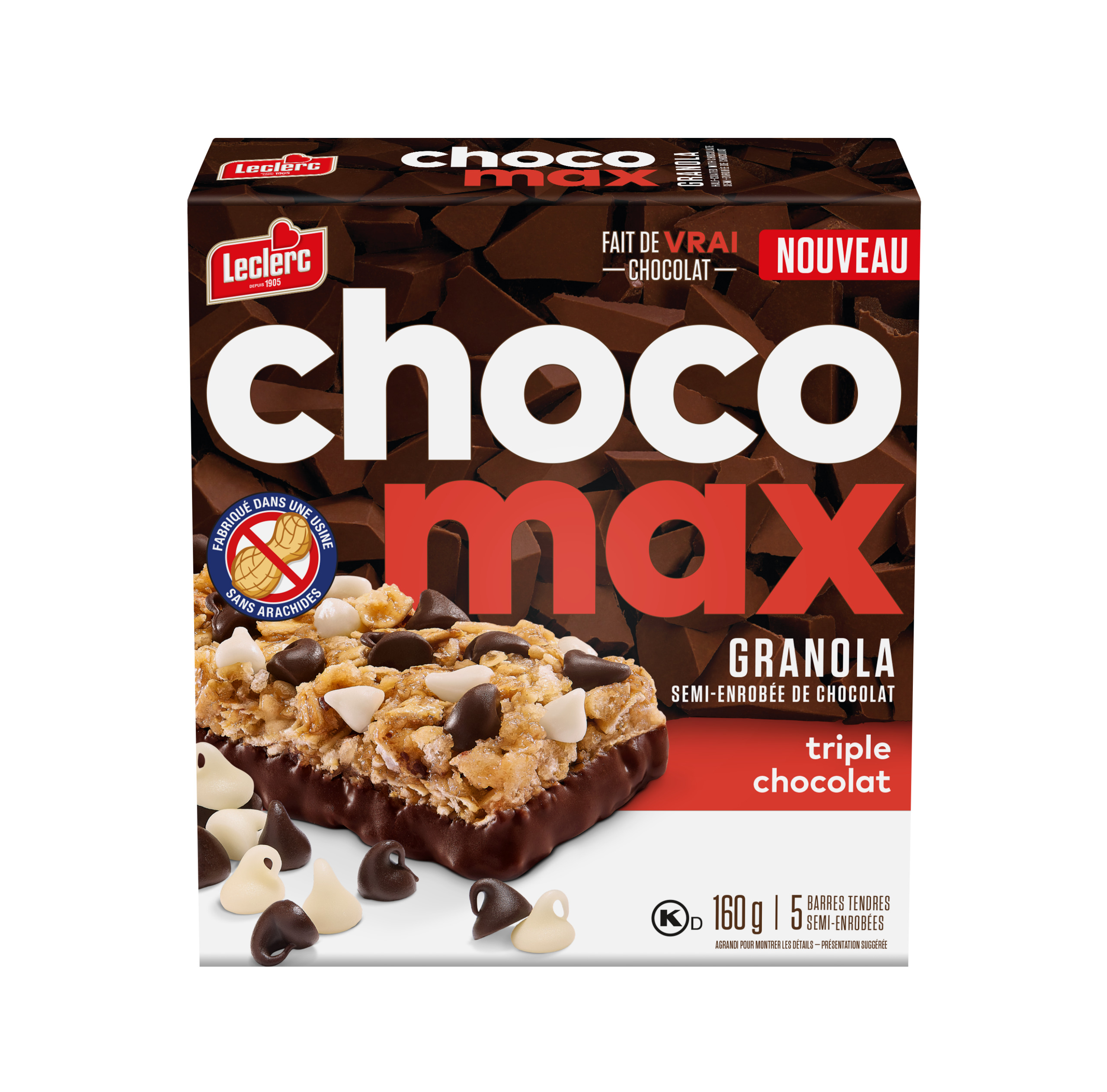 Barres tendres triple chocolat - Leclerc